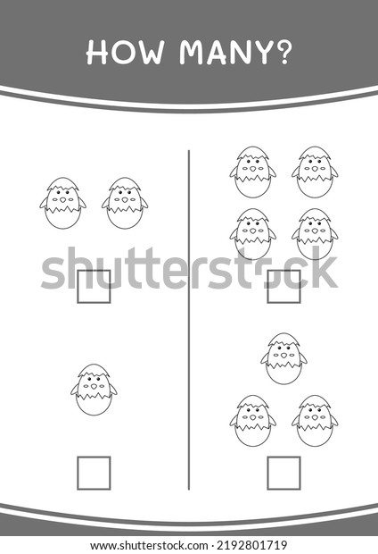 How Many Chick Game Children Vector Stock Vector (Royalty Free ...