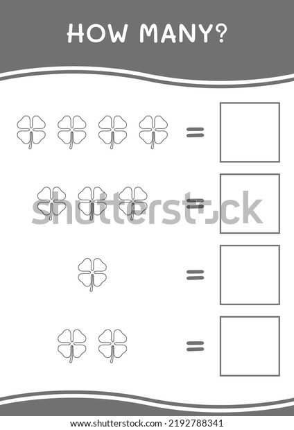 How Many Clover Game Children Vector Stock Vector (Royalty Free ...