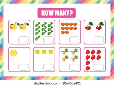 How Many English Worksheet Counting English: เวกเตอร์สต็อก (ปลอดค่า ...