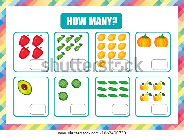 How Many English Worksheet Counting English Stock Vector (Royalty Free ...