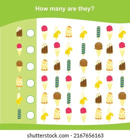 How Many They Worksheet Counting Math Stock Vector (Royalty Free ...