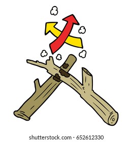 How Start Fire Two Sticks Stock Vector (Royalty Free) 652612330 ...