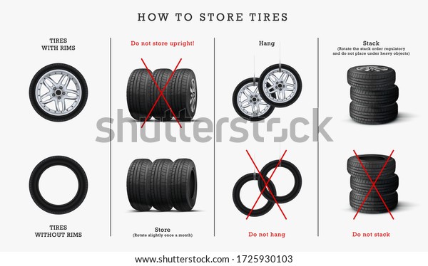 How Store Tires Tips Storing Your Stock Vector (Royalty Free ...