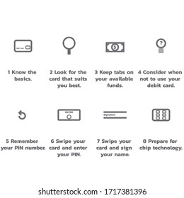 How Use Debit Card Stock Vector (Royalty Free) 1717381396 | Shutterstock