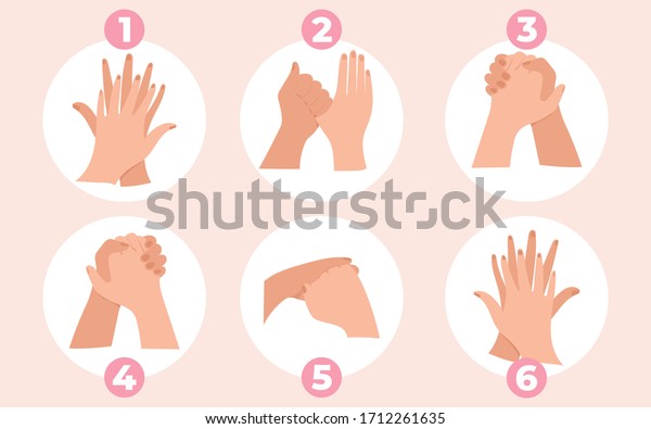 How Use Hand Sanitizer Procedure Desinfect 库存矢量图（免版税）1712261635