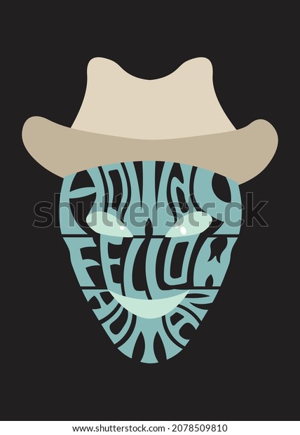 Howdy Fellow Human Printable Design Alien Stock Vector (Royalty Free ...