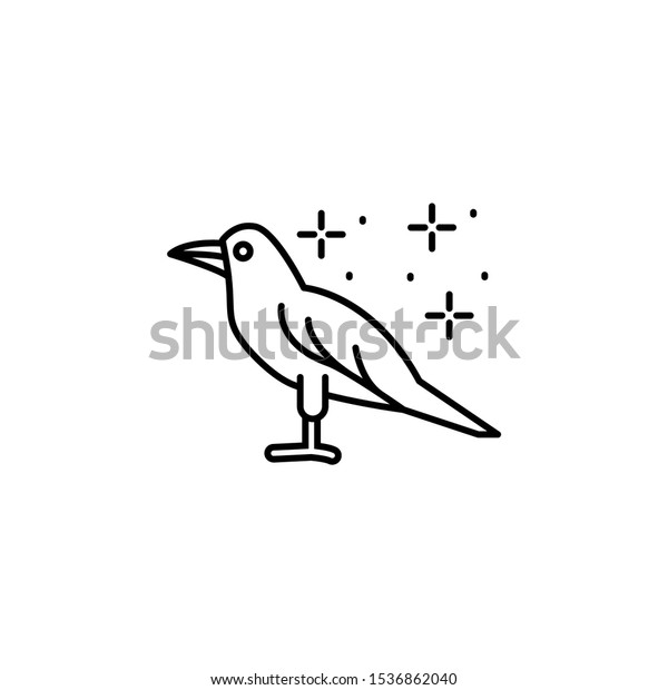 Howl Bird Icon Simple Line Outline Stock Vector (Royalty Free ...