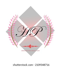 Hp Calligraphy Design Creative Letter Logo Stock Vector (Royalty Free ...