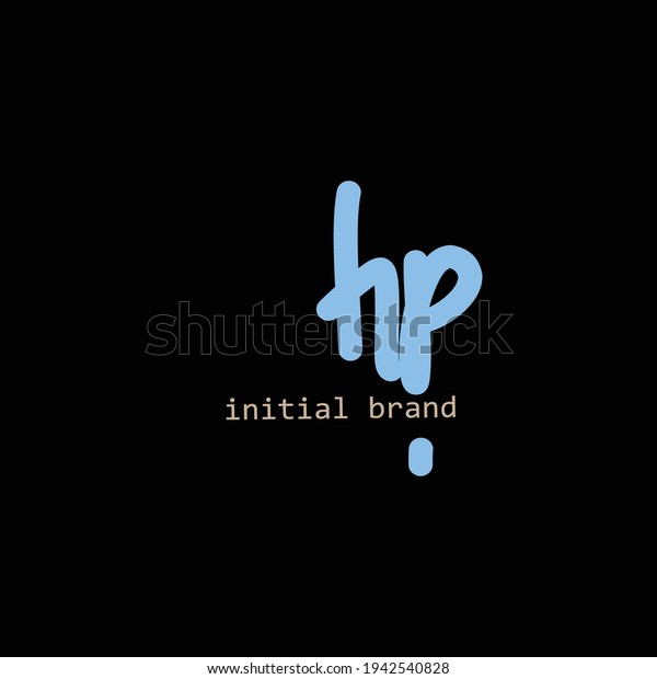 Hp Initial Handwriting Handwritten Logo Identity Stock Vector (Royalty ...