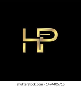 Hh Initial Logo Capital Letters Gold Stock Vector (Royalty Free) 1474405622