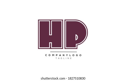 Hp Initials Monogram Letter Text Alphabet Stock Vector (Royalty Free ...