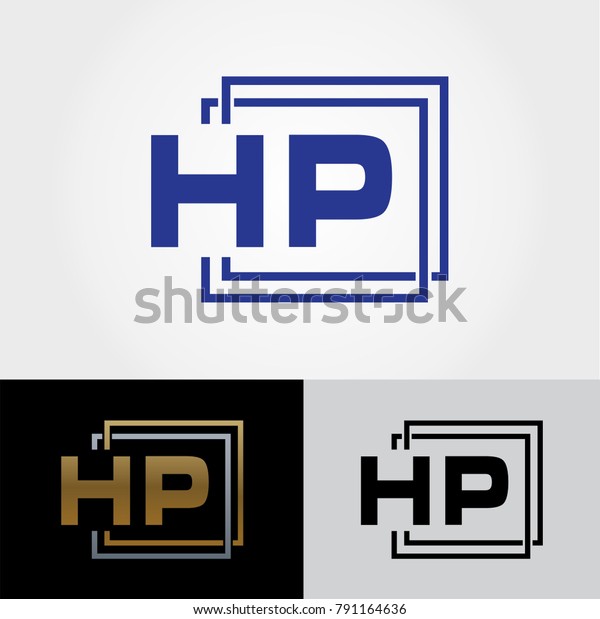 Hp Letter Design Initials Logo Text Stock Vector (Royalty Free) 791164636