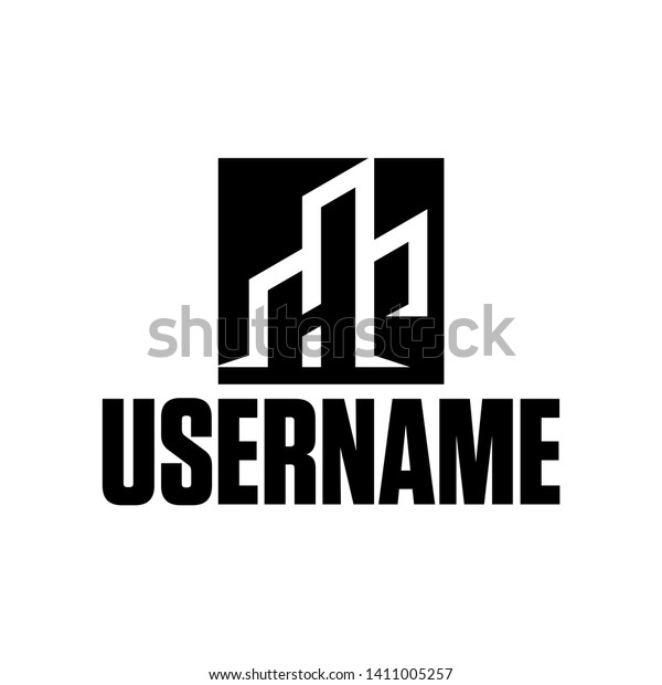 Hp Logo Concept Black White Stock Vector (Royalty Free) 1411005257 ...