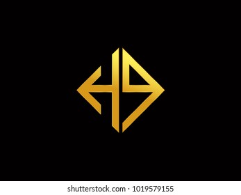 Hq Square Shape Gold Color Logo Stock Vector (Royalty Free) 1019579155 ...