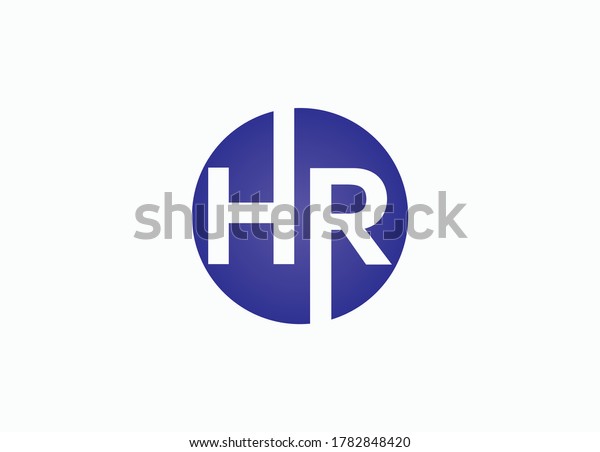 Hr Circle Logo Design You Stock Vector (Royalty Free) 1782848420 ...