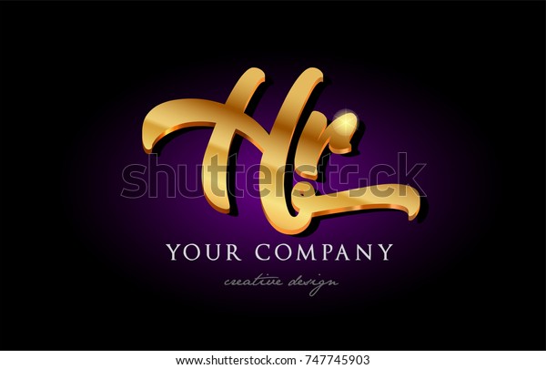 Hr H R Alphabet Combination Letter Stock Vector (Royalty Free ...