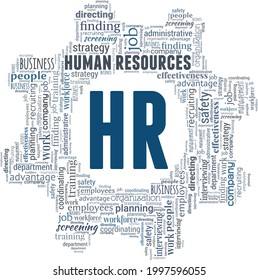 Hr Human Resources Vector Illustration Word Stock Vector (Royalty Free ...