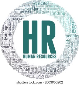 Hr Human Resources Vector Illustration Word Stock Vector (Royalty Free ...