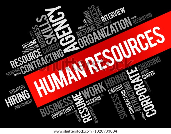 Hr Human Resources Word Cloud Collage Stock Vector (Royalty Free ...