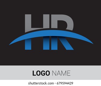 Hr Initial Logo Company Name Colored Stock Vector (Royalty Free) 679594429