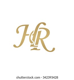 Hr Initial Monogram Logo: vetor stock (livre de direitos) 342393362 ...