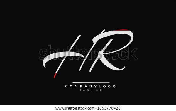 Hr Initials Monogram Letter Text Alphabet Stock Vector (Royalty Free ...
