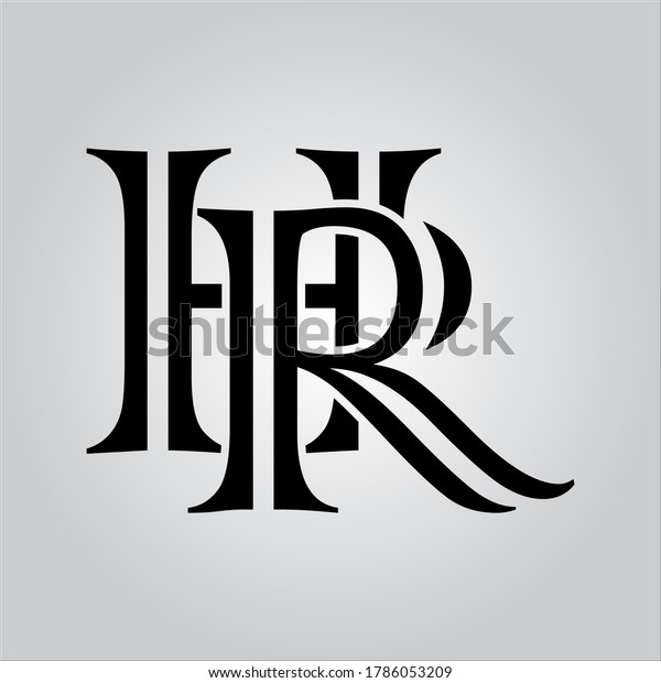 Hr Letter Logo White Background Nice Stock Vector (Royalty Free ...