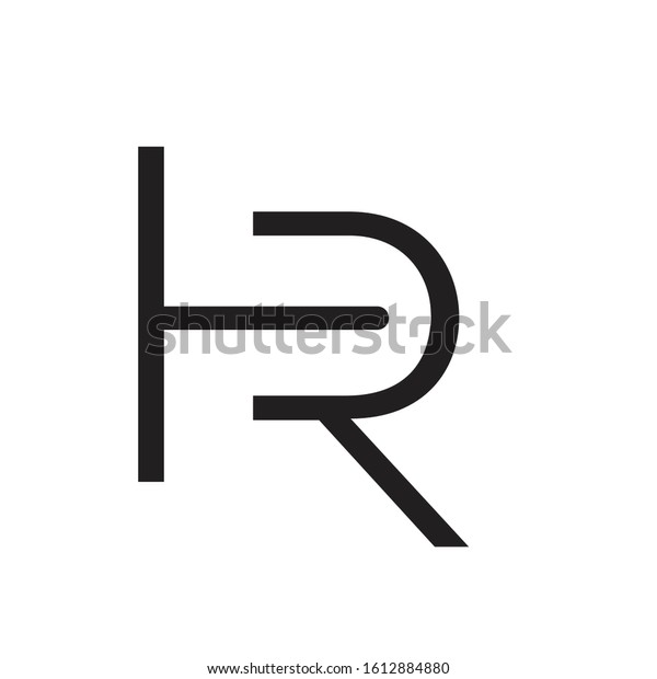 Hr Logo Design Simple Modern Template Stock Vector (Royalty Free ...