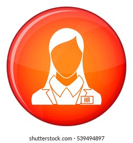 Hr Management Icon Red Circle Isolated: vector de stock (libre de ...