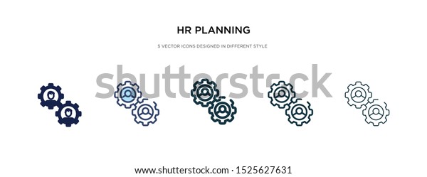 Hr Planning Icon Different Style Vector Stock Vector (Royalty Free ...