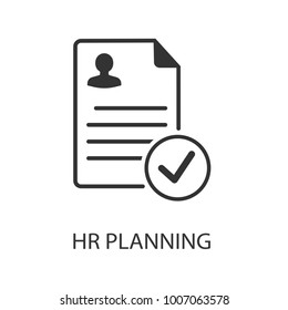 Hr Planning Vector Icon Simple Element: vector de stock (libre de ...
