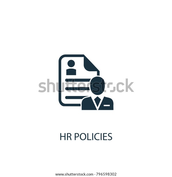 Hr Policies Icon Simple Element Illustration Stock Vector (Royalty Free ...