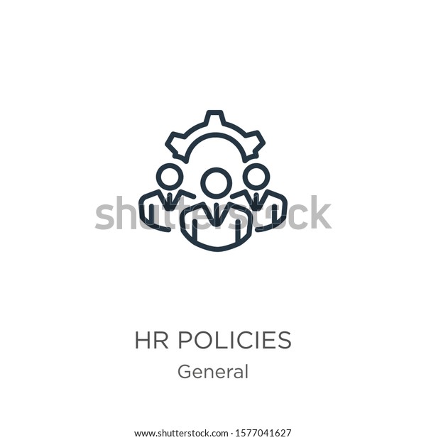 Hr Policies Icon Thin Linear Hr Stock Vector (Royalty Free) 1577041627 ...