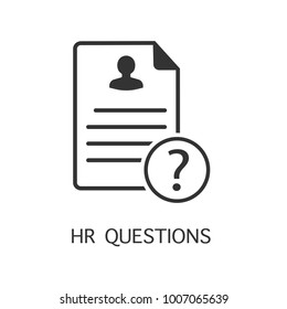 Hr Questions Vector Icon Simple Element Stock Vector (Royalty Free ...