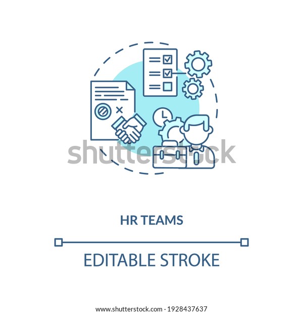 Hr Teams Concept Icon Contract Management Stock Vector (Royalty Free ...