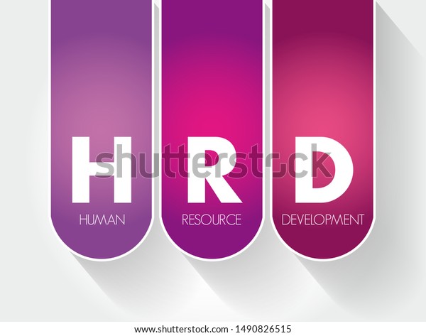 Hrd Human Resource Development Acronym Business Stock Vector (Royalty ...
