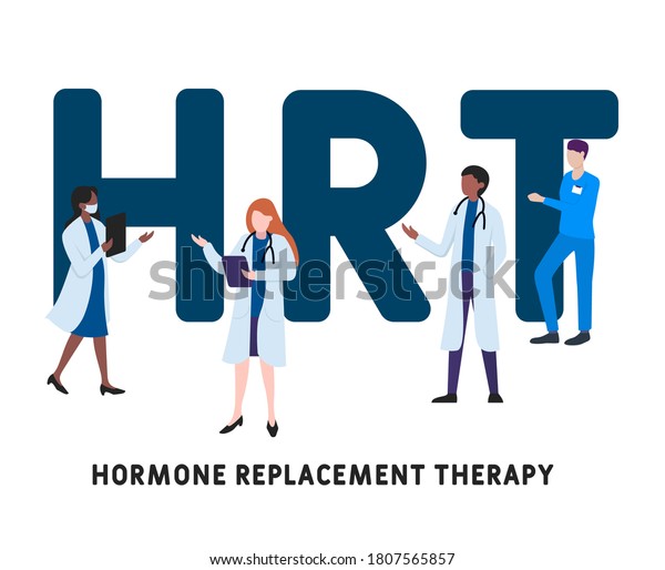 Hrt Hormone Replacement Therapy Acronym Medical Stock Vector (Royalty ...