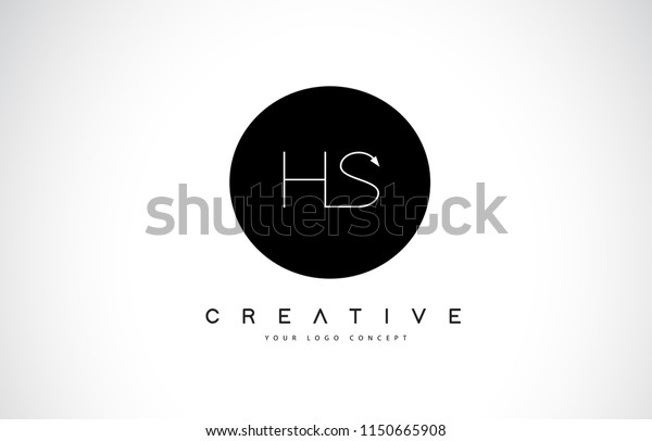 Hs H S Logo Design Black Stock Vector (Royalty Free) 1150665908 ...