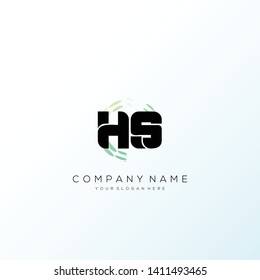 Hs Initial Letter Abstract Logo Design Stock Vector (Royalty Free ...