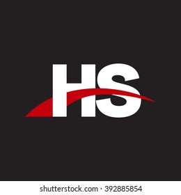 Hs Initial Overlapping Swoosh Letter Logo: vetor stock (livre de ...