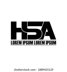 Hsa Letter Monogram Logo Design Vector Stock Vector (Royalty Free ...