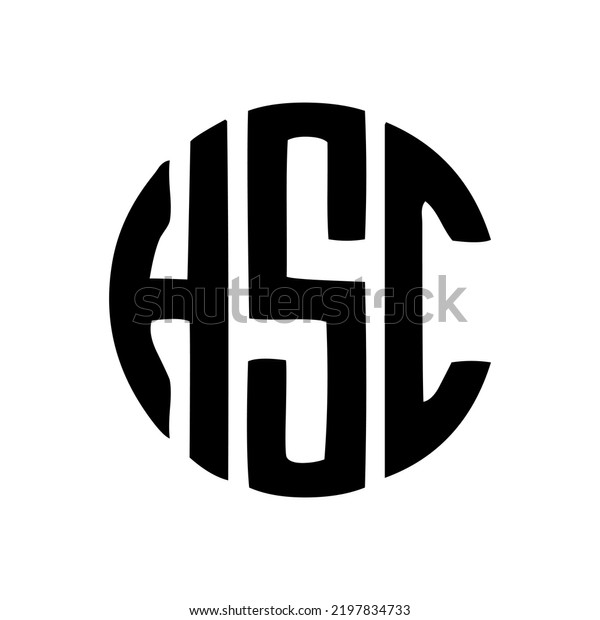 Hsc Letter Logo Design Bw Stock Vector (Royalty Free) 2197834733 ...