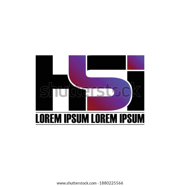 Hsi Letter Monogram Logo Design Vector Stock Vector (Royalty Free ...