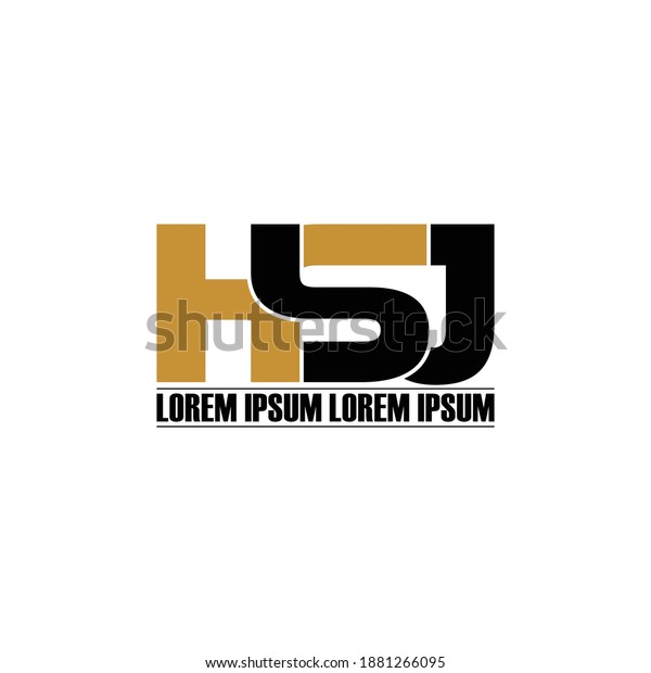 Hsj Letter Monogram Logo Design Vector Stock Vector (Royalty Free ...