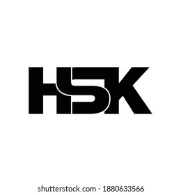 Hsk Letter Monogram Logo Design Vector: เวกเตอร์สต็อก (ปลอดค่าลิขสิทธิ์ ...