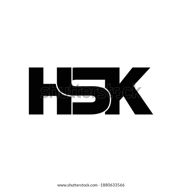Hsk Letter Monogram Logo Design Vector Stock Vector (Royalty Free ...