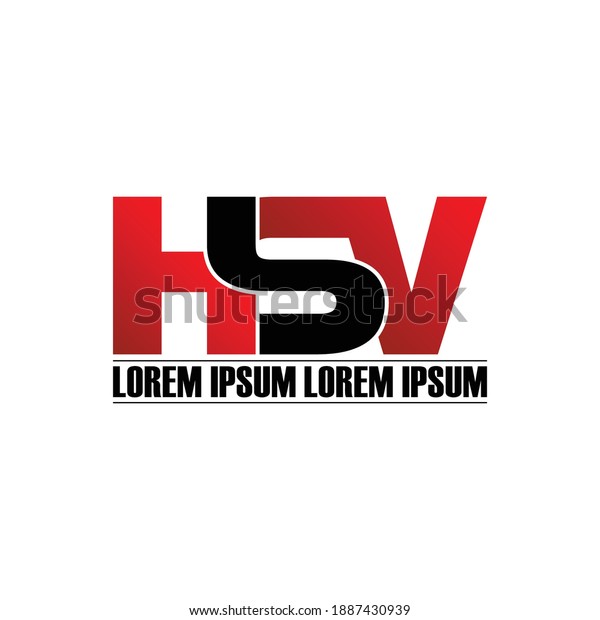 Hsv Letter Monogram Logo Design Vector Stock Vector (Royalty Free ...