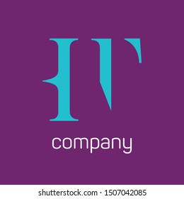 Ht Company Logo Design Monogram Letters Stock Vector (Royalty Free ...