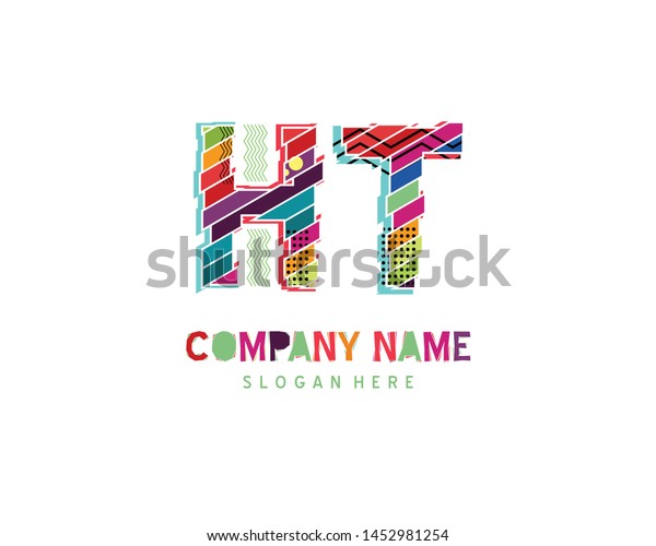 Ht Full Color Initial Logo Vector Stock Vector (Royalty Free ...
