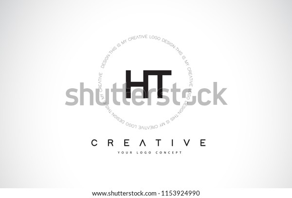 Ht H T Logo Design Black Stock Vector (Royalty Free) 1153924990 ...